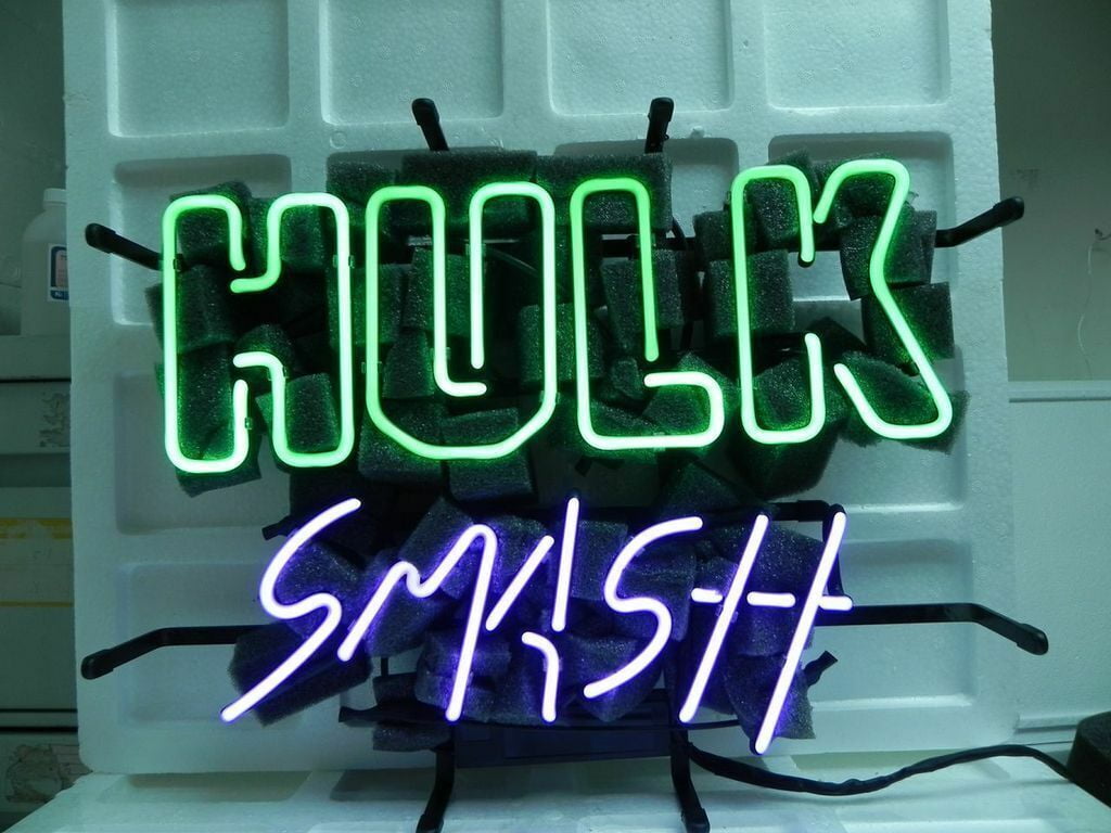 Queen Sense 17"x14" Hulk Smash Neon Sign Man Cave Beer Pub Bar Artwork ...