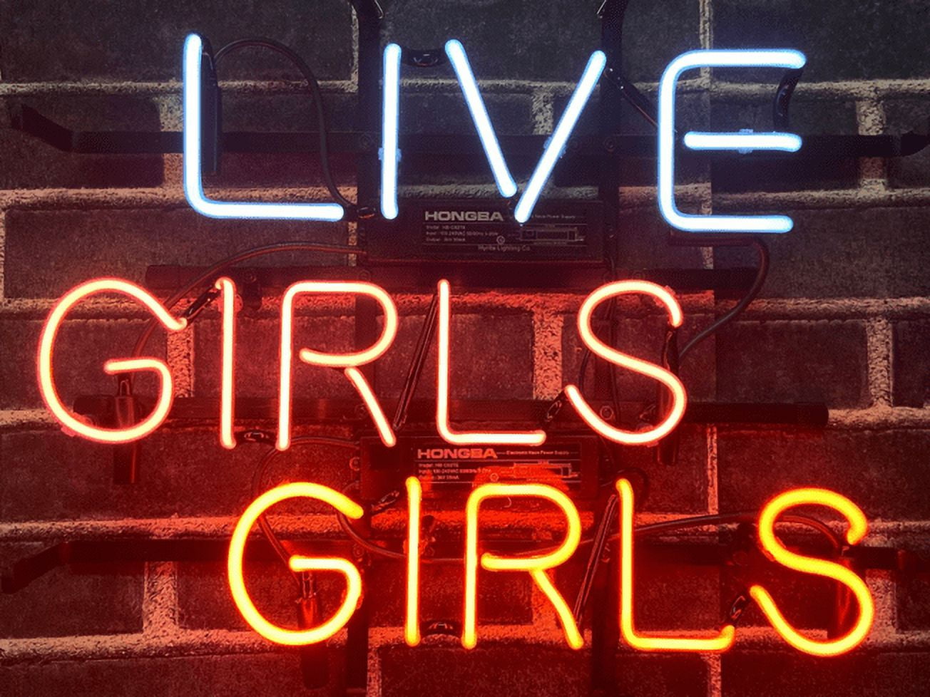 Queen Sense 17"x14" Live Girls Girls Neon Sign Man Cave Pub Bar Artwork ...