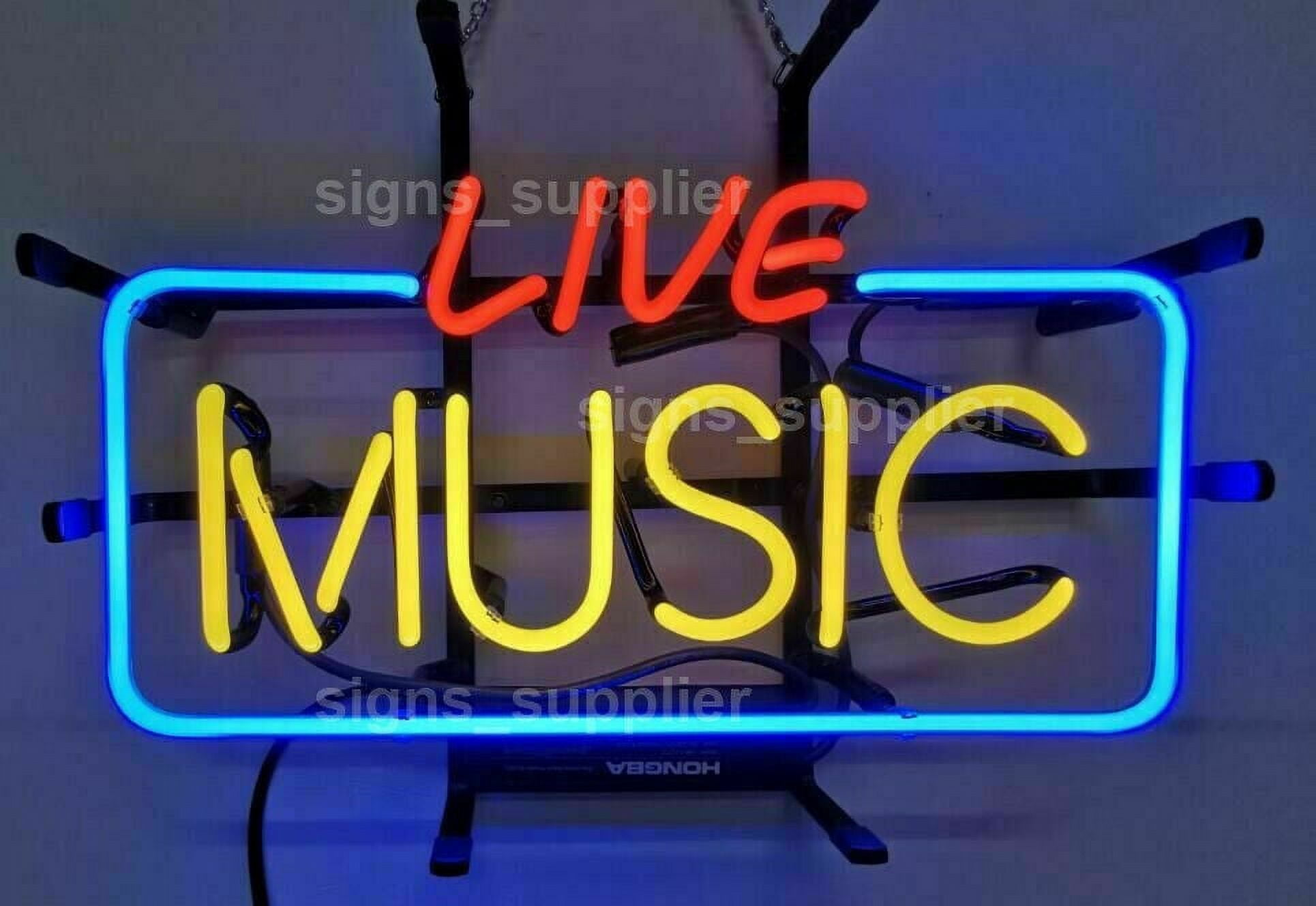 Queen Sense 17"x14" Live Music Neon Sign Man Cave Handmade Neon Light ...