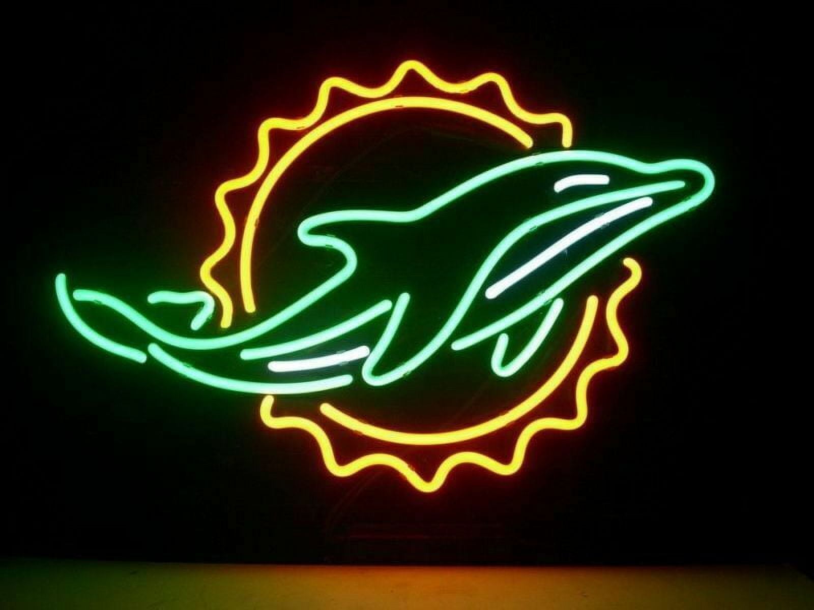 Queen Sense 17"x14" Miami Sports Team Dolphin Neon Sign Man Cave ...