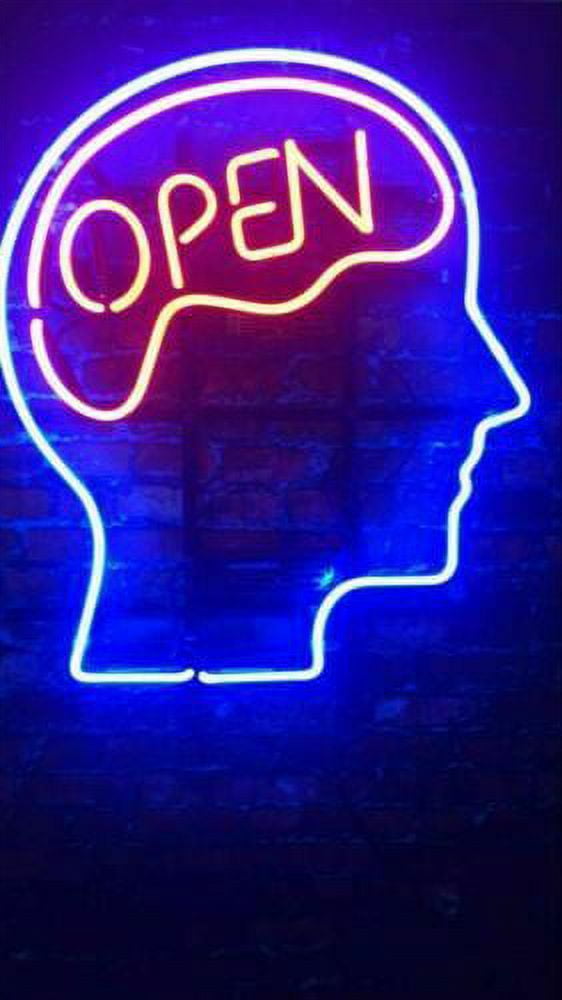 Queen Sense 17"x14" Open Mind Neon Sign Man Cave Handmade Neon Light ...