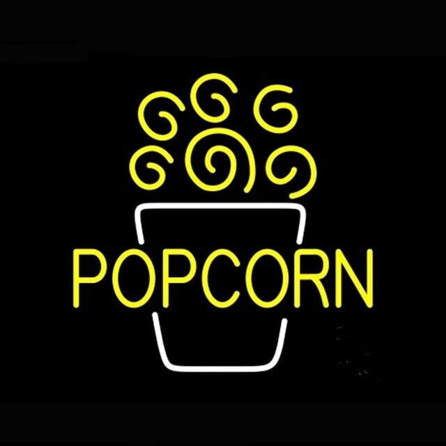 Queen Sense 17"x14" Popcorn Cup Cinema Neon Sign Man Cave Beer Pub Bar ...