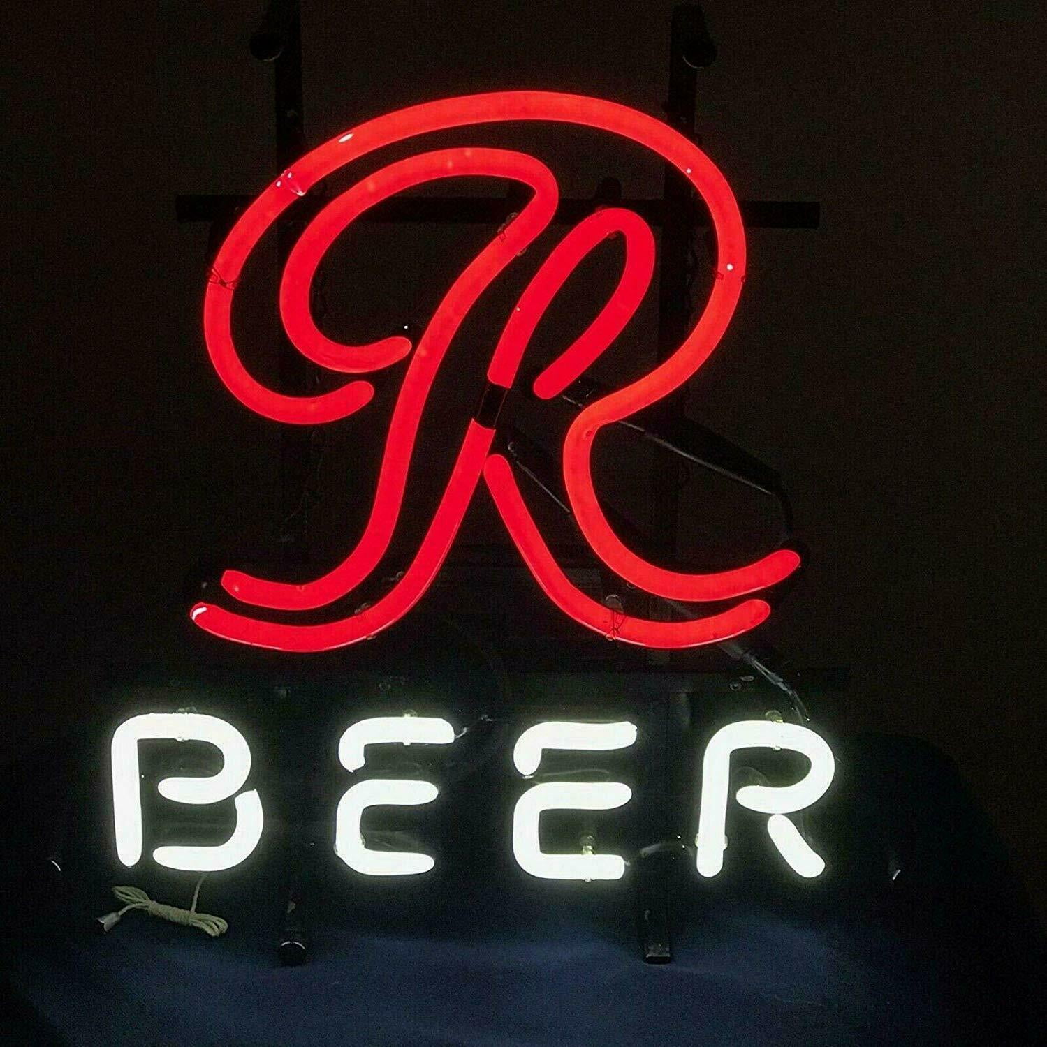 Queen Sense 17"x14" Rainiers Beer Big R Neon Sign With Dimmer Man Cave ...