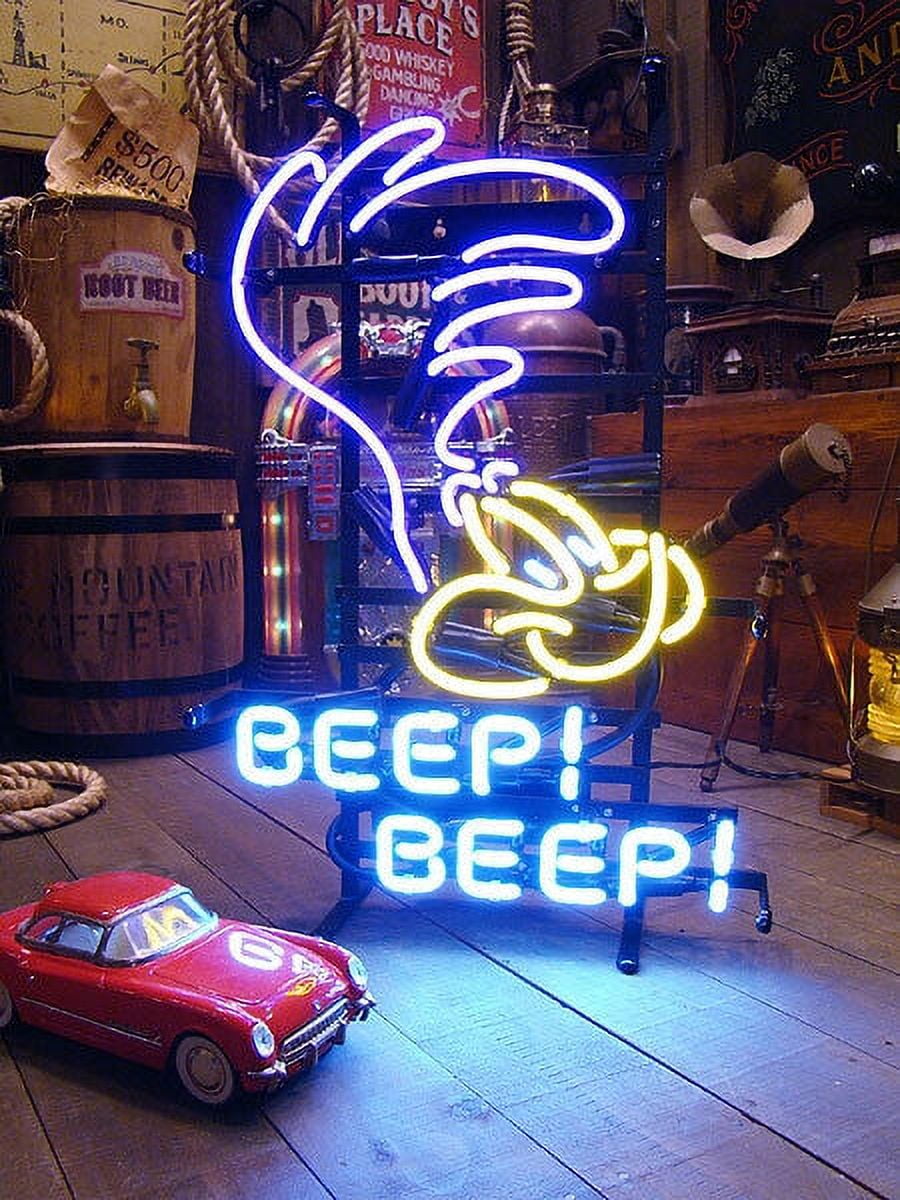 Queen Sense 17"x14" Superbirds Road Runners Beep Beep Neon Sign Man ...