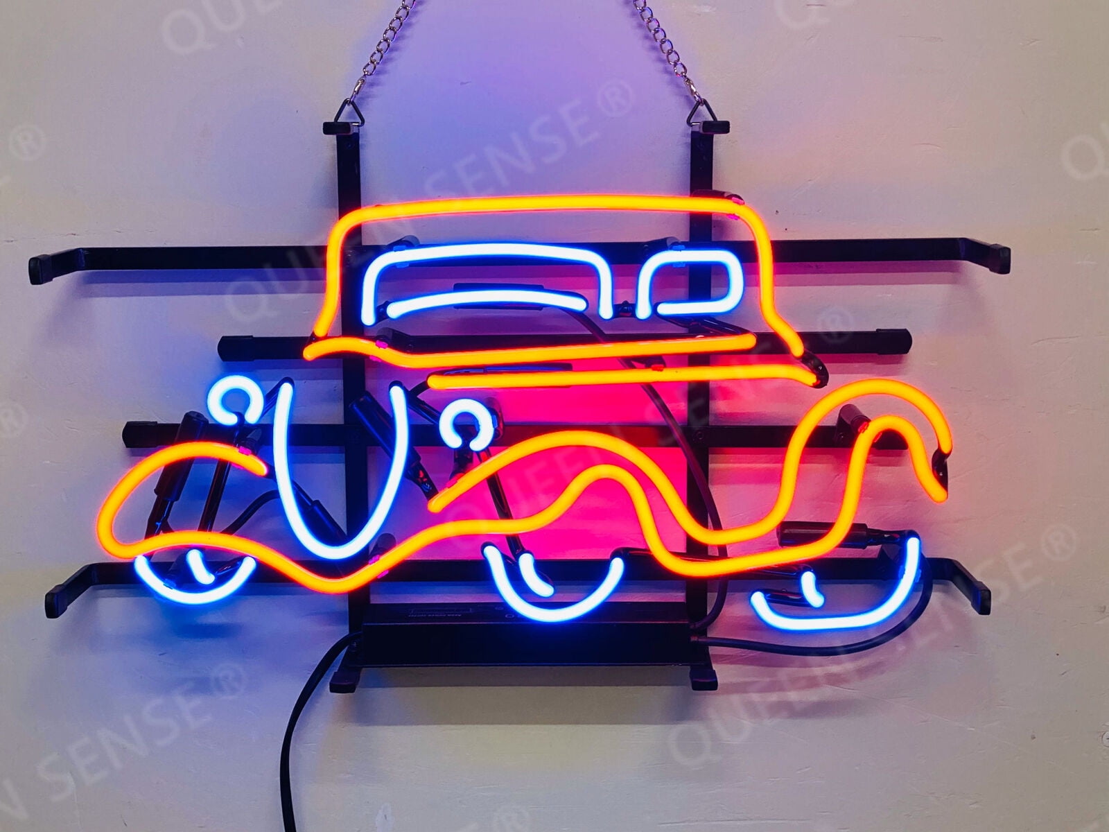 Queen Sense 17"x14" Vintage Car Neon Sign Man Cave Pub Bar Artwork ...
