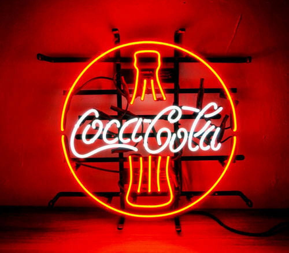 Queen Sense 17"x17" For Coca Colas Bottle Neon Sign Man Cave Handmade ...