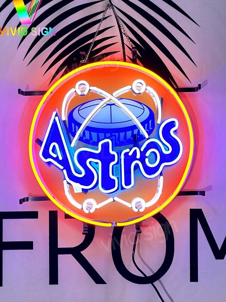 Queen Sense 17"x17" HD Vivid Printing Neon Sign for Houston's Astros ...