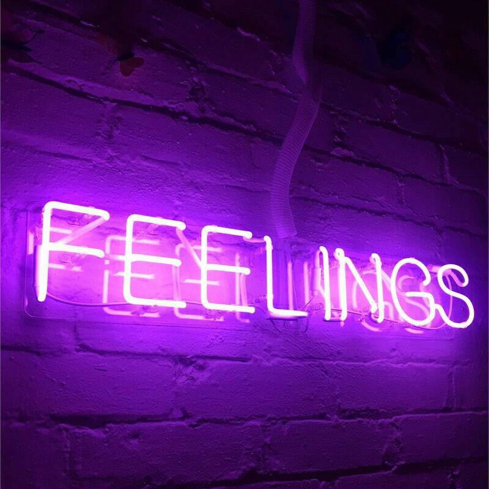 Queen Sense 20" Feelings Neon Sign Outline Acrylic Panel With Dimmer ...