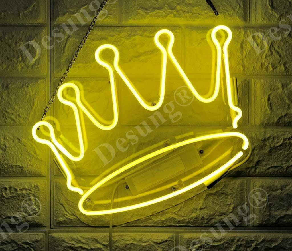 Queen Sense 20" Imperial Crown Neon Sign Acrylic Man Cave Handmade Neon ...