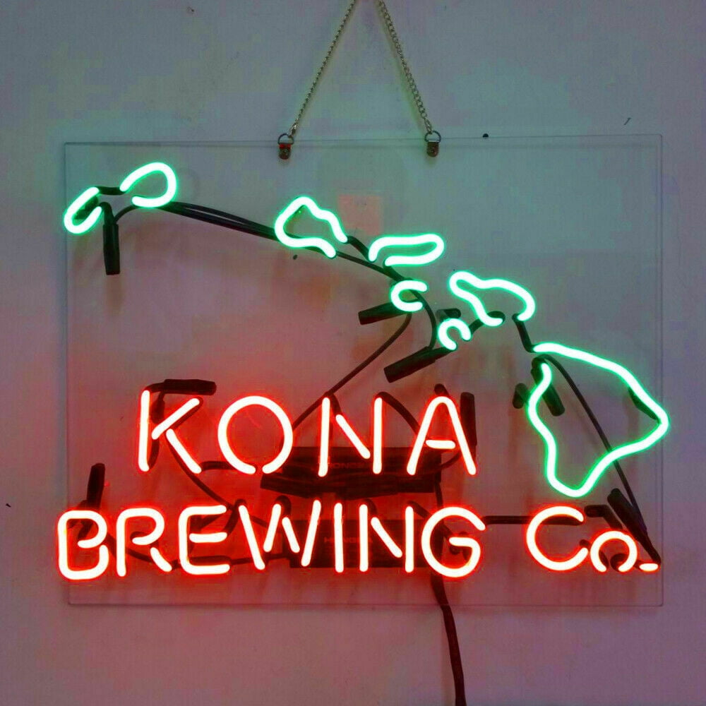 Queen Sense 20" Kona Brewing Company Hawaii Neon Sign Acrylic Man Cave ...