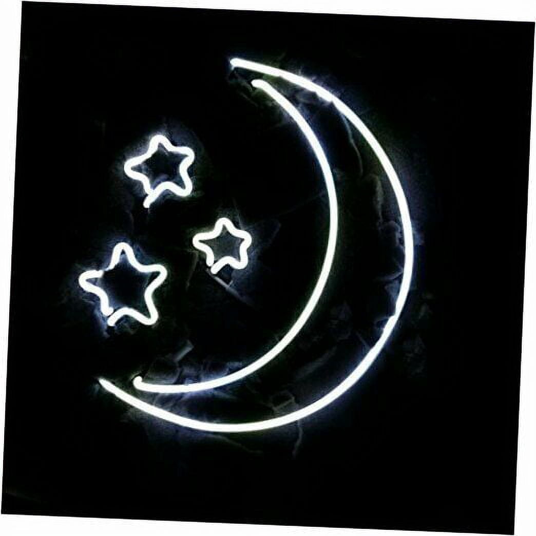 Queen Sense 20" Moon And Stars Neon Sign Acrylic Man Cave Handmade Neon ...