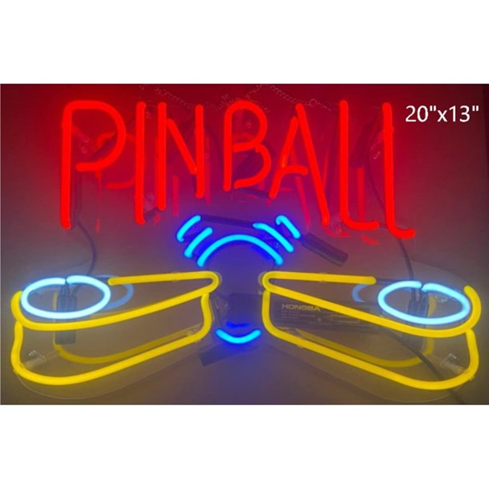 Queen Sense 20" Pinball Machine Video Game Room Neon Sign Acrylic Man ...