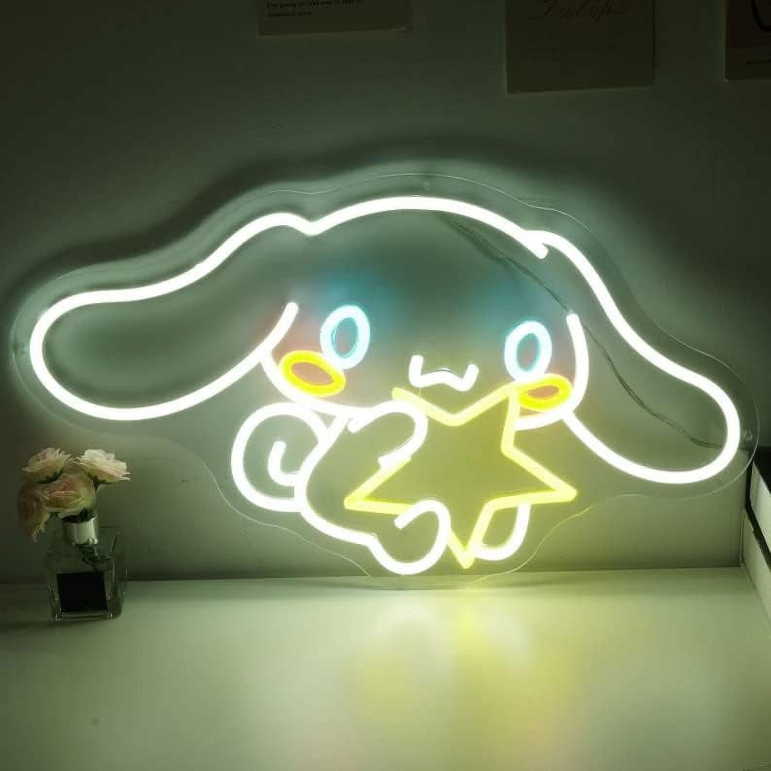 Queen Sense 20"x11" Japanese Cinnamoroll Baby Cinnamon LED Sign Light ...