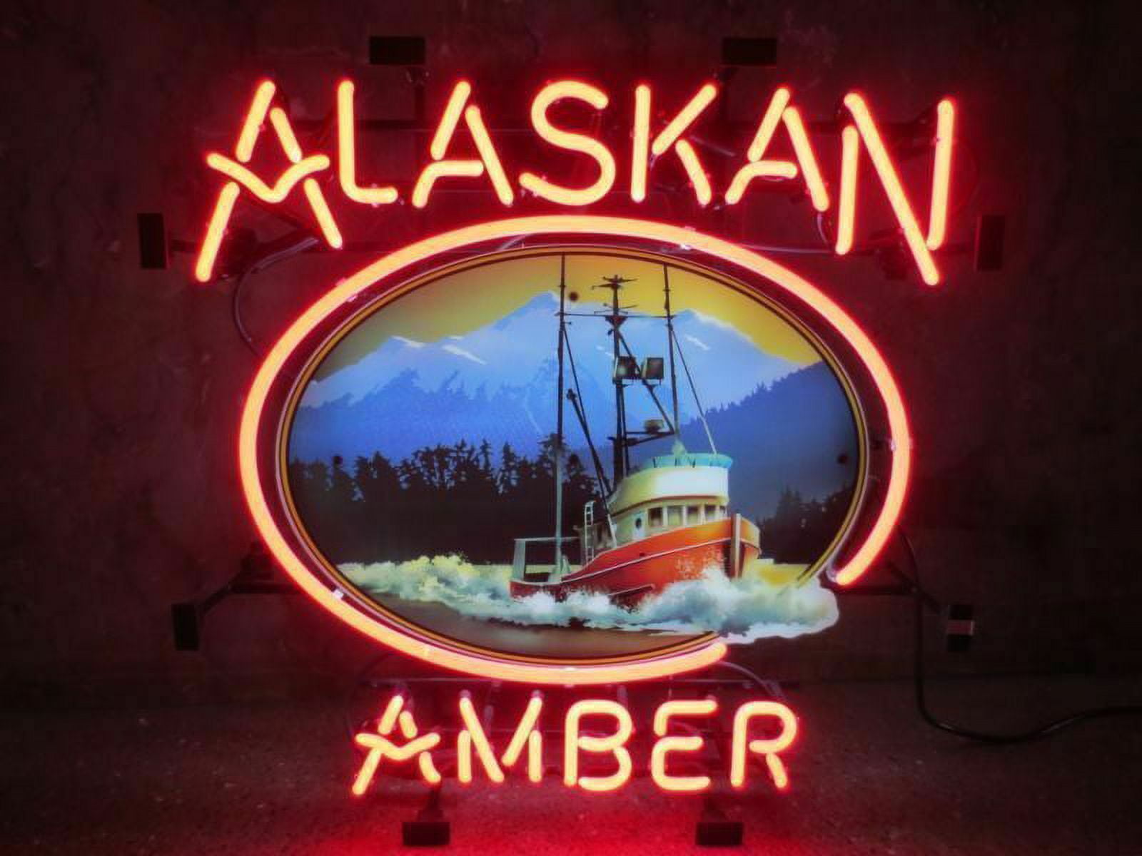 Queen Sense 20"x16" Alaskan Amber Neon Sign Man Cave Handmade Neon ...