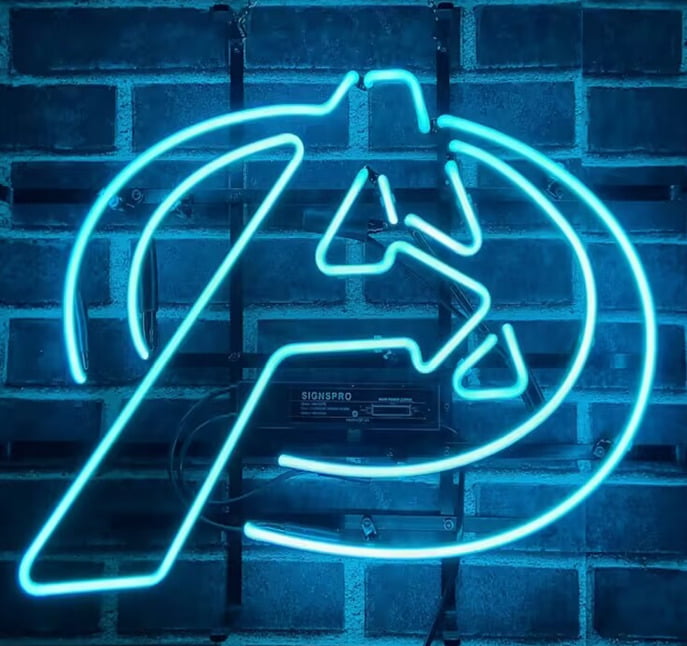 Queen Sense 20"x16" Avenger Neon Sign Man Cave Beer Pub Bar Artwork ...