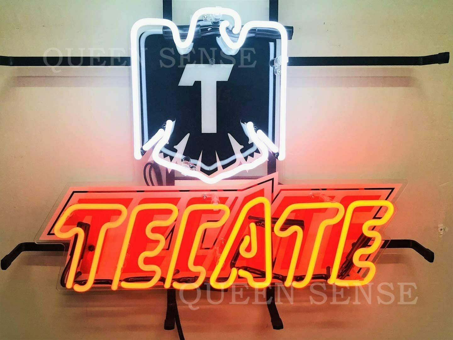 Queen Sense 20"x16" Cerveza Tecate Eagle Neon Sign With Dimmer HD Vivid Printing Handmade ...