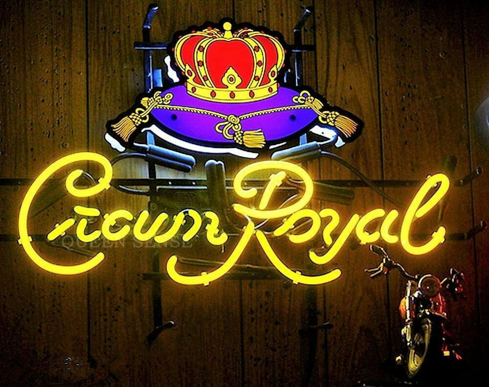 Queen Sense 20"x16" Crown Royals Custom Bar Neon Sign, Amazing Handmade ...