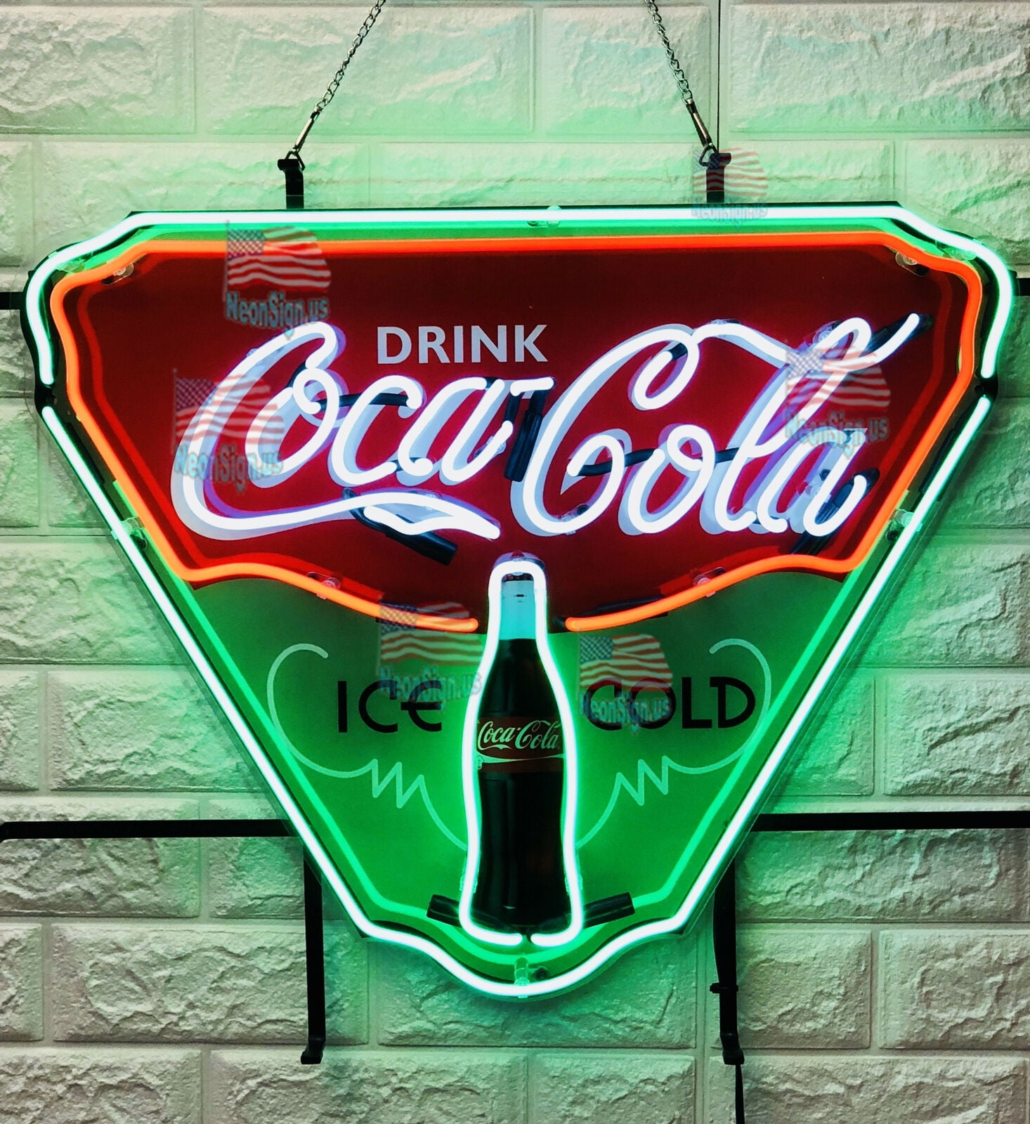 Queen Sense 20"x16" Drink Cola Ice Cold Neon Sign HD Vivid Printing ...