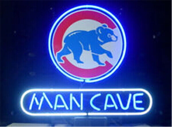 Queen Sense 20"x16" For Chicagos Sports Team Cubs Walking Bear Neon ...