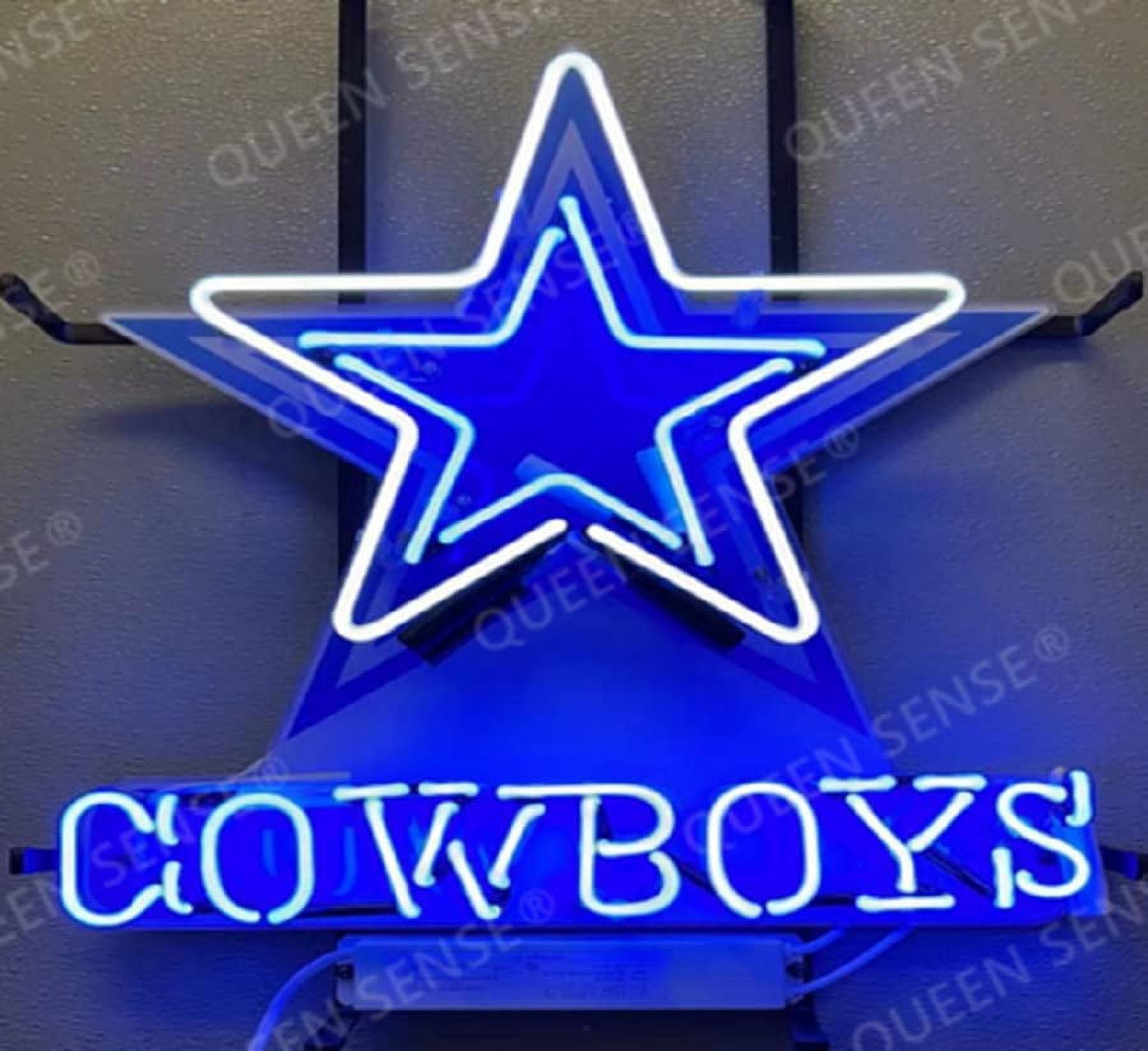 Queen Sense 20"x16" Dallas Cowboys Neon Sign, HD Vivid Printing ...