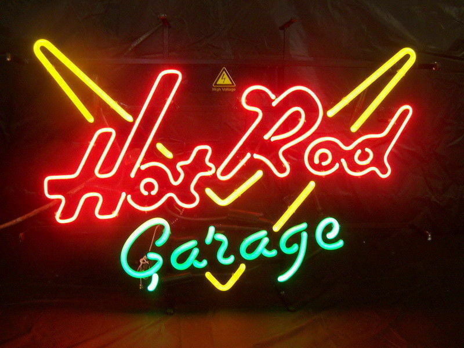 Queen Sense 20"x16" Hot Rod Garage Neon Sign Man Cave Handmade Neon ...