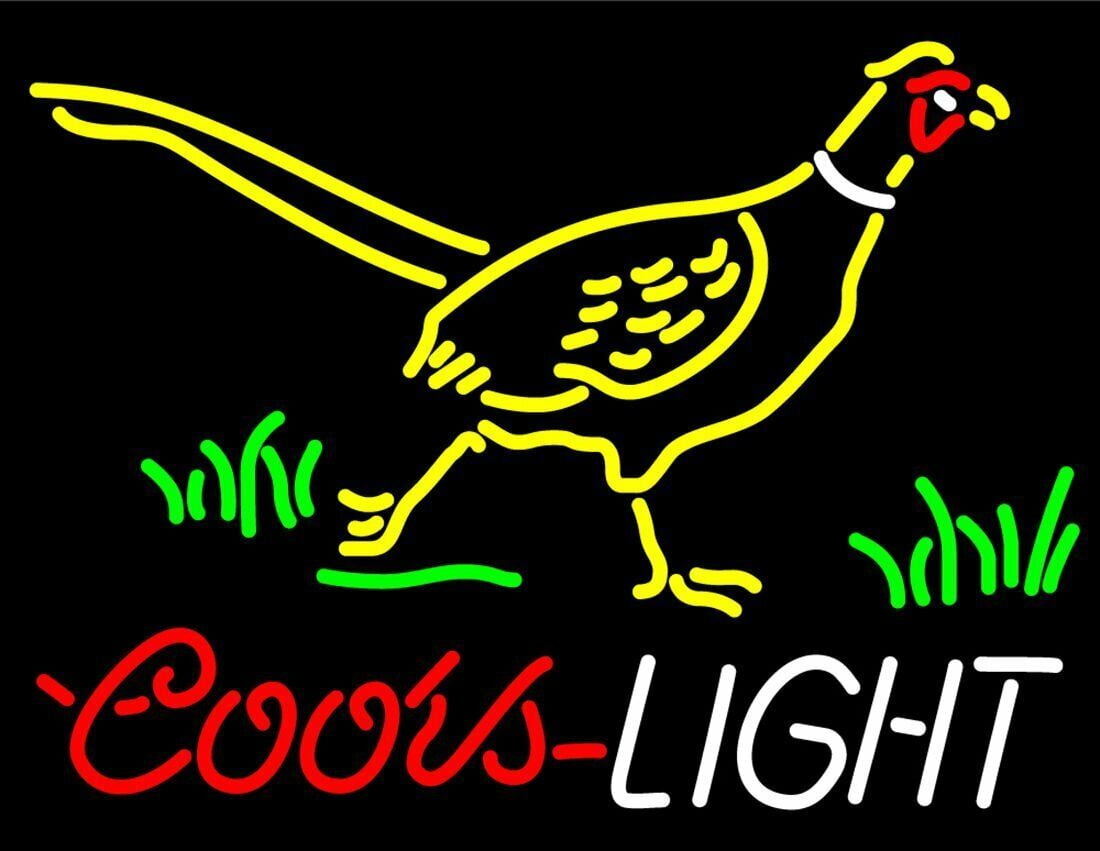 Queen Sense 20"x16" Pheasant Coor Light Neon Sign, Handmade Bar Light ...