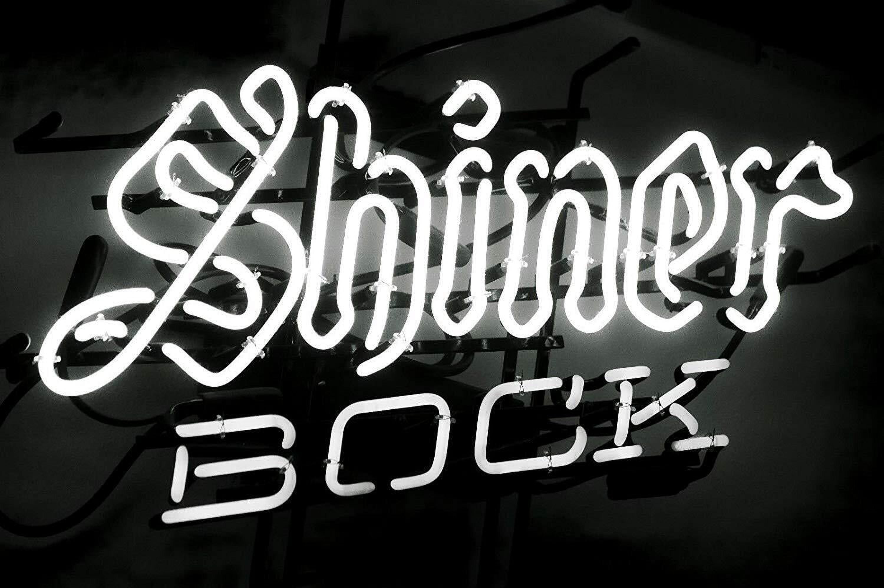 Queen Sense 20"x16" Shiner Bocks Beer Neon Sign Man Cave Pub Bar ...