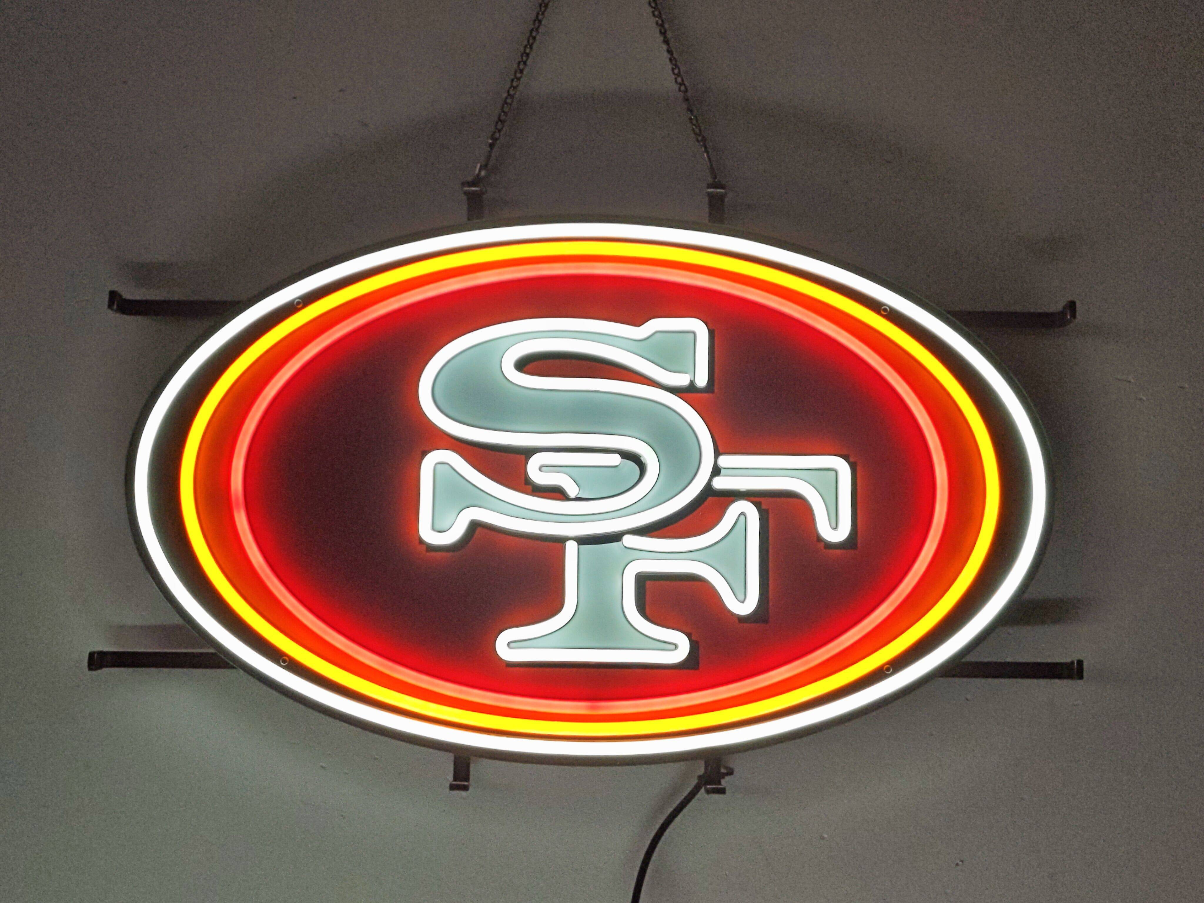 Queen Sense 24"x10" Custom San Francisco Sports Team 49er LED Sign ...