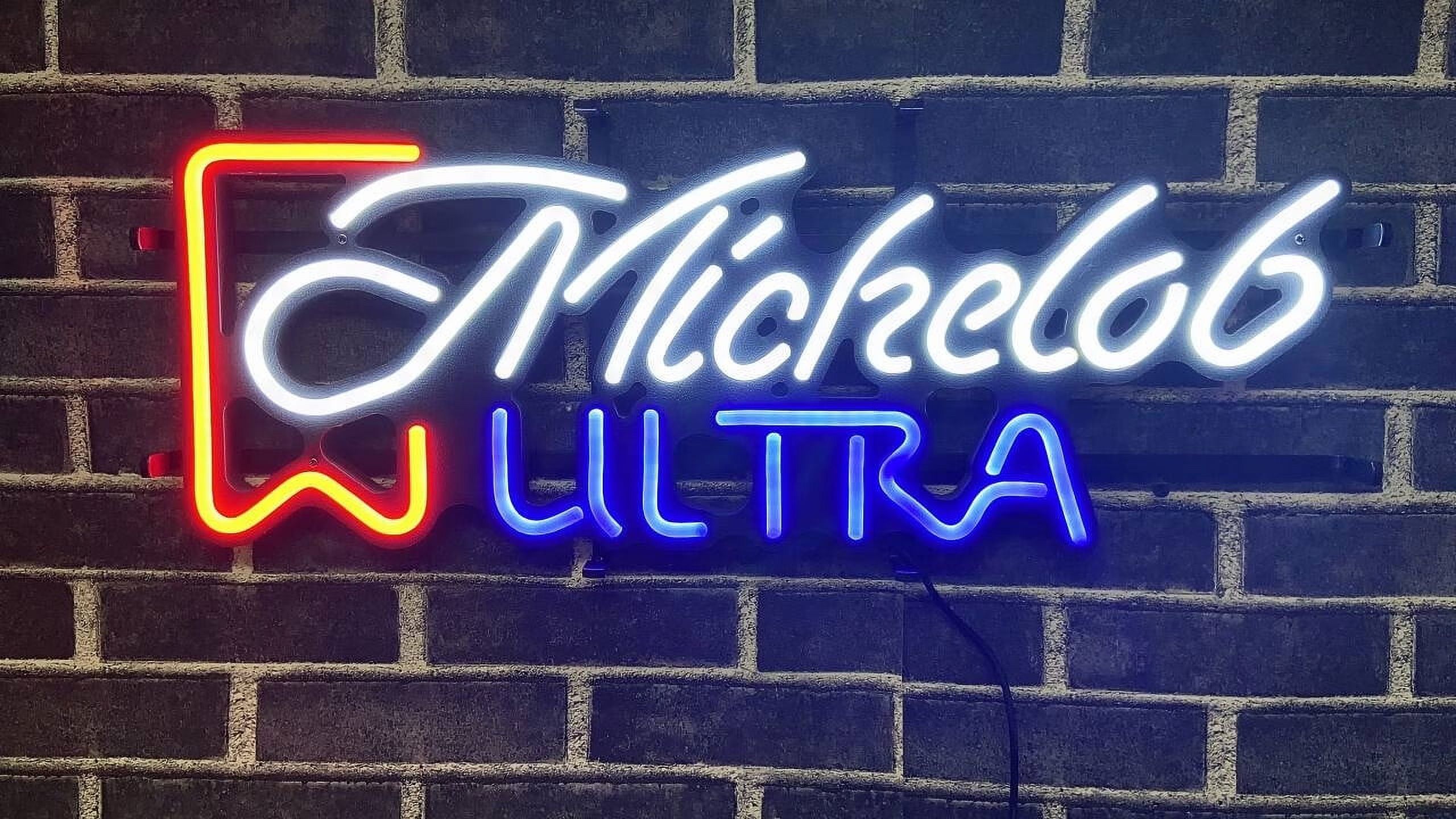 Queen Sense 24"x10" Light Lager Ultra Beer LED Sign Light Neon Signs ...