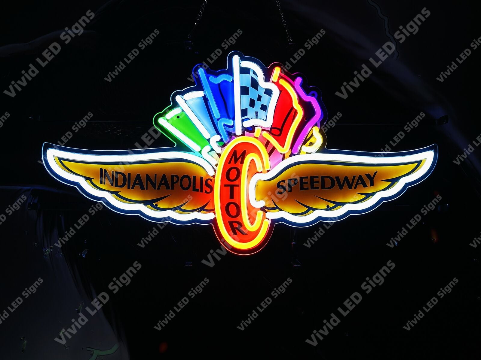 Queen Sense 24"x13" Indianapolis Motor Speedways LED Sign Light Neon ...