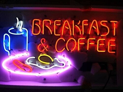 Queen Sense 24"x14" Custom Coffee Cup & Breakfast Neon Sign Man Cave ...