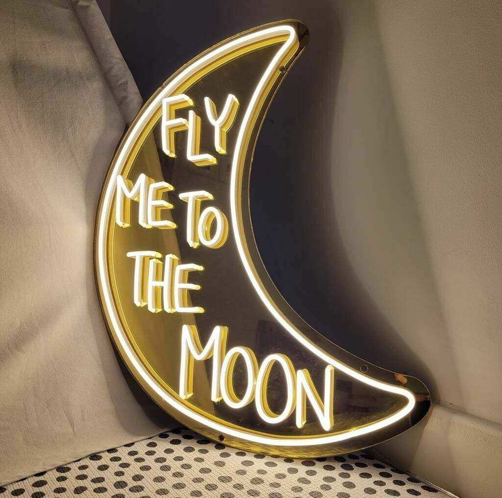 Queen Sense 24"x16" Custom Fly Me To The Moon LED Sign Light Beer Pub ...