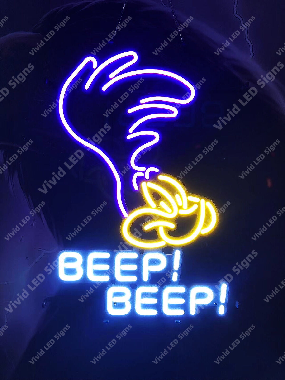 Queen Sense 24"x16" Road Runners Beep Beep LED Sign Light Neon Signs ...
