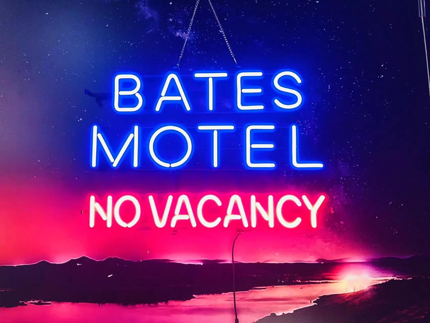 Queen Sense 24"x20" Bates Motel No Vacancy LED Sign Light Neon Signs ...
