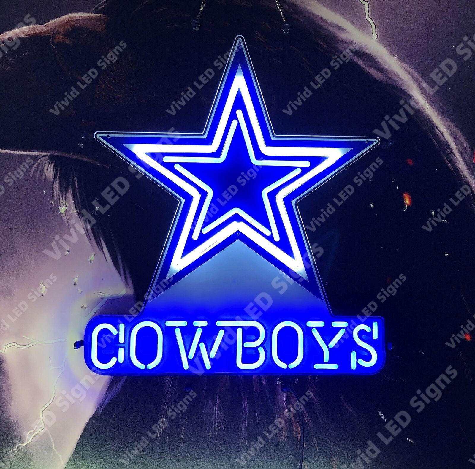 Queen Sense 24"x20" For Dallas's Sports League Cowboys LED Sign Light ...