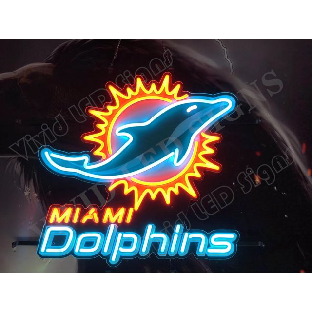 Queen Sense 24"x20" For Miamis Sports League Dolphins LED Sign Light ...