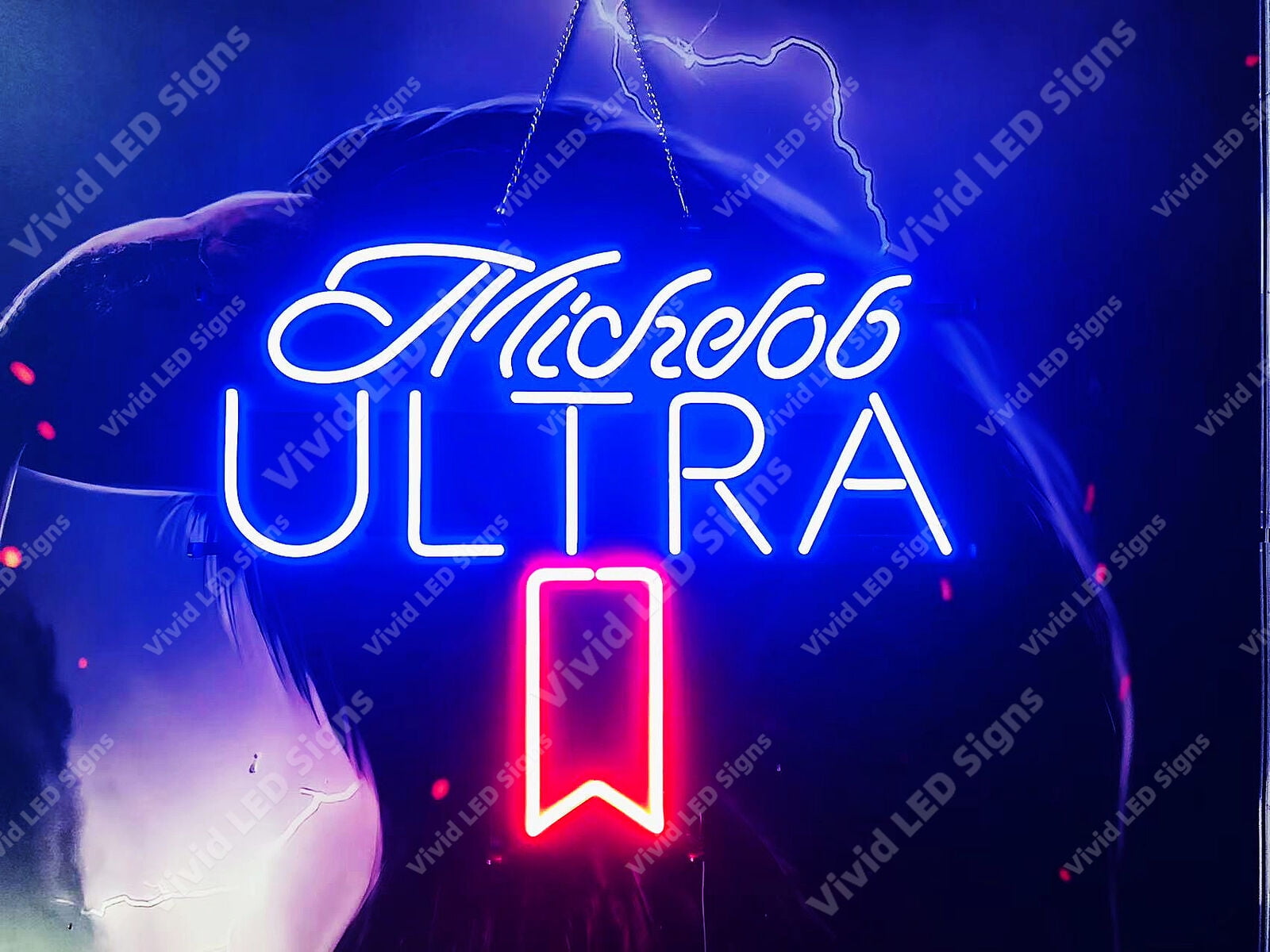 Queen Sense 24"x20" Light Lager Ultra Beer LED Sign Light Neon Signs ...