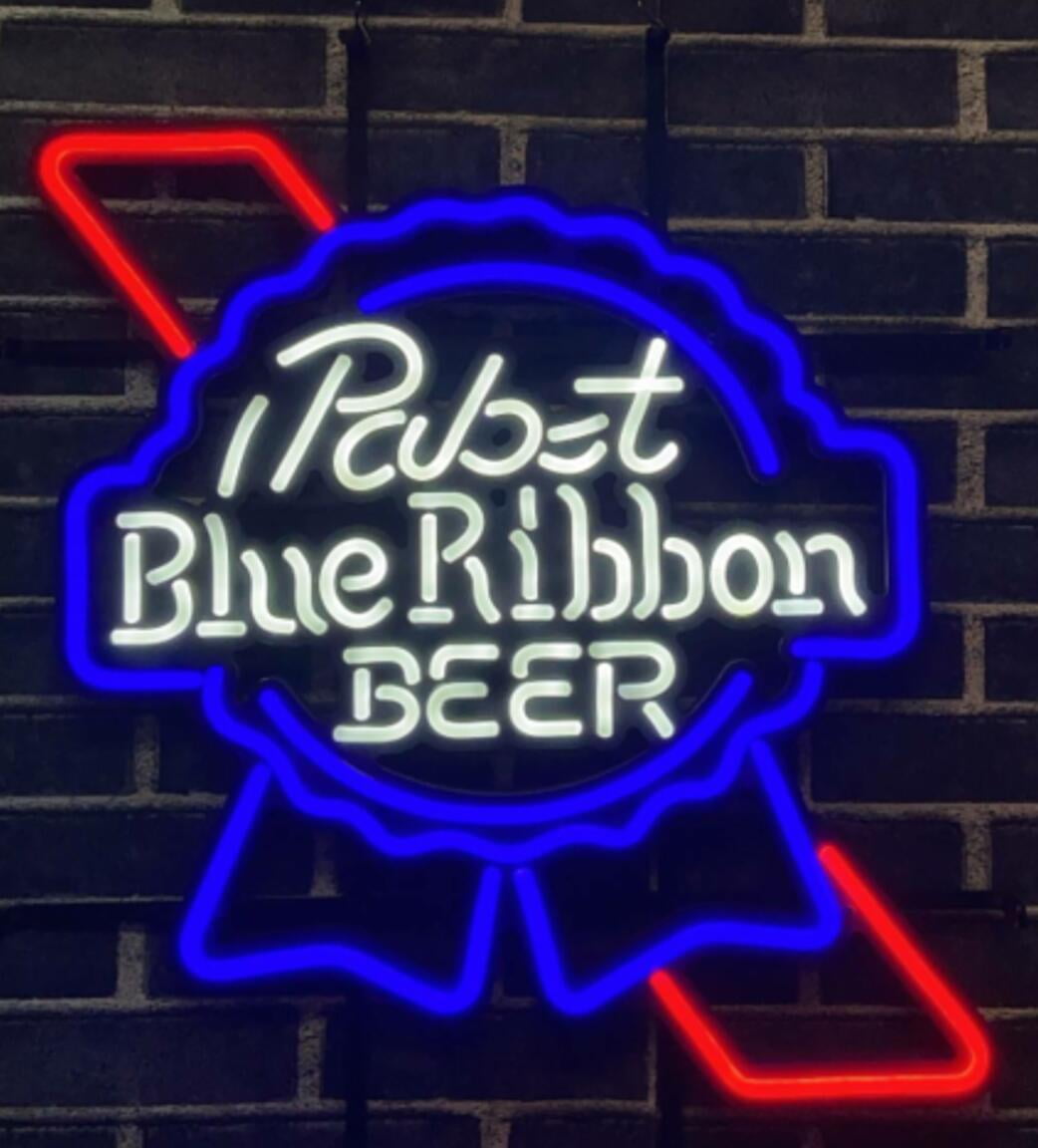 Queen Sense 24"x20" Pabst Blue Ribbons Beer LED Sign Light Neon Signs ...
