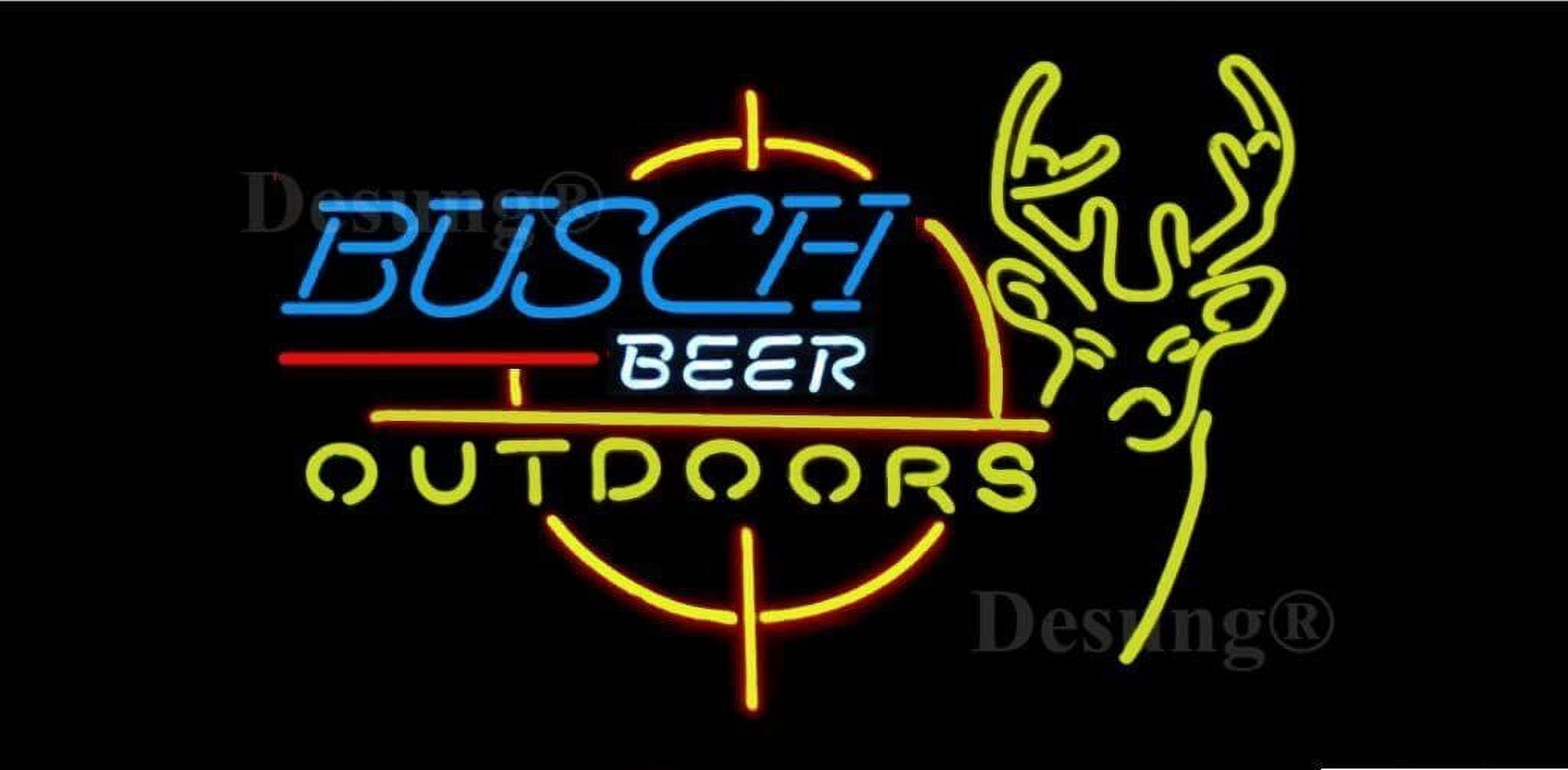 Queen Sense 24"x20" Welcome Hunters Buck Stag Outdoors Deer Beer Neon ...