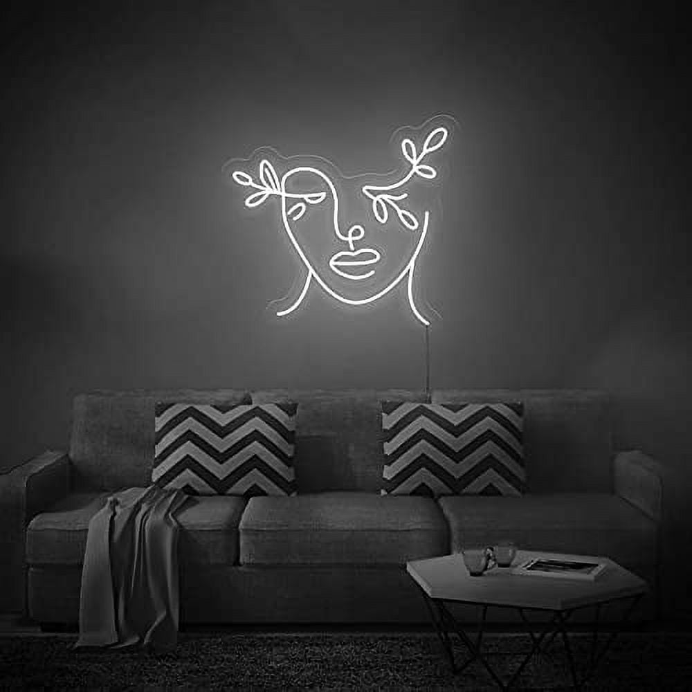 Queen Sense 24"x22" Mother Nature Face LED Sign Light Wall Decor Party ...