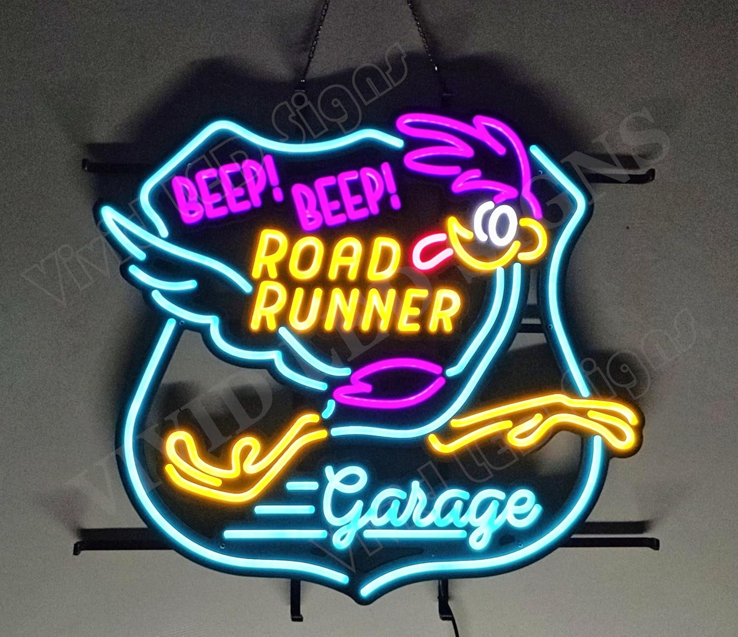 Queen Sense 24"x22" Plymouth Road Runners Beep Beep Garage LED Sign ...