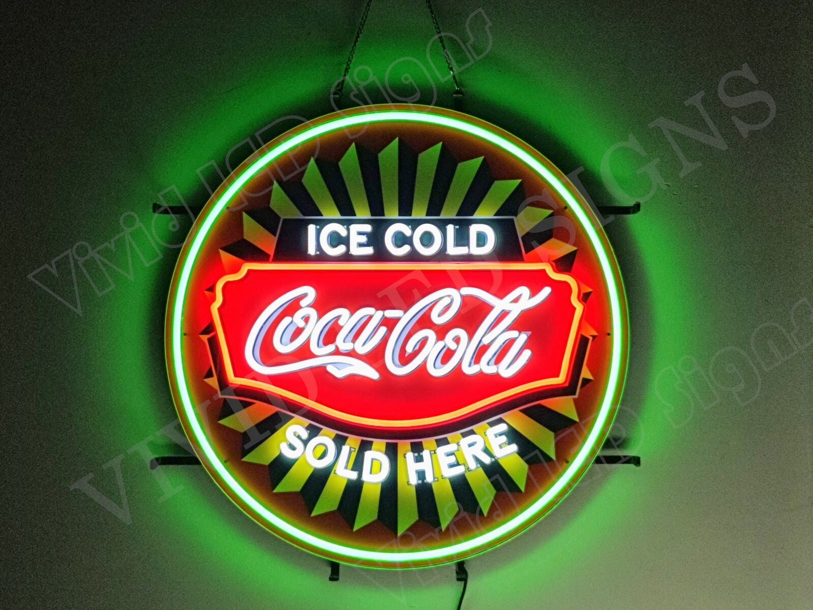 Queen Sense 24"x24" Custom Coca Coke Cold Sold Here LED Sign Light Neon ...