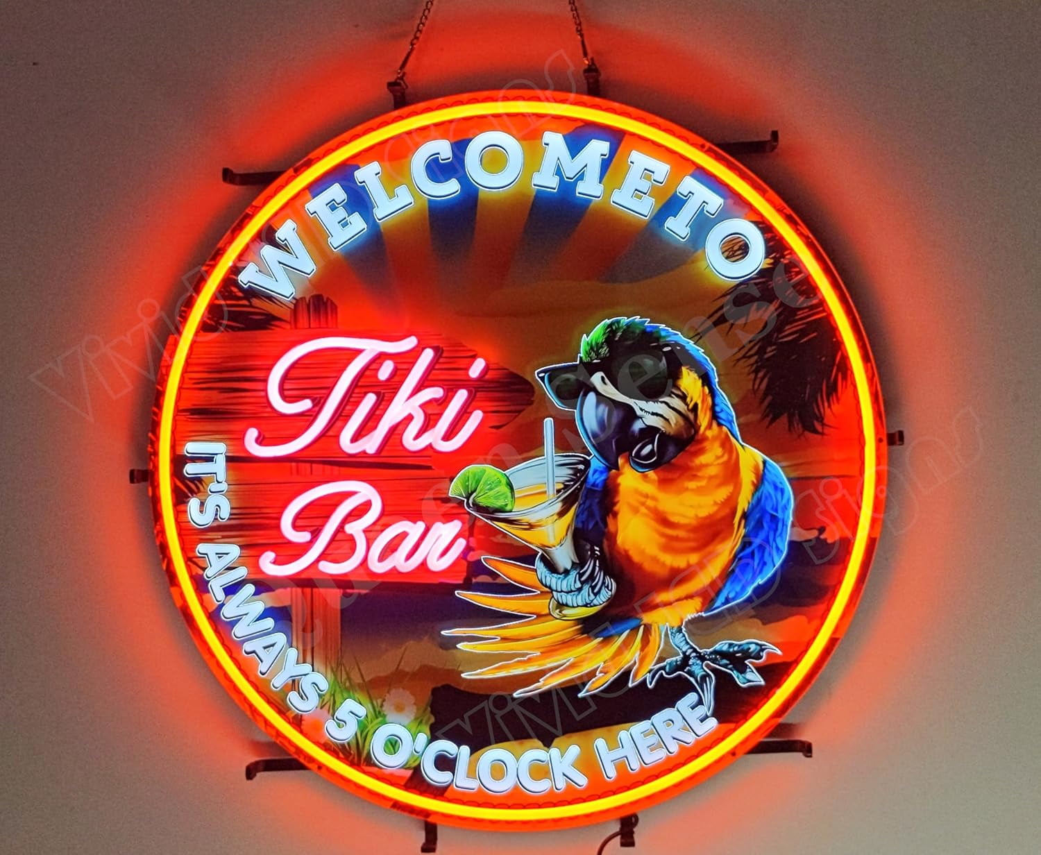 Queen Sense 24"x24" Custom Welcome To Tiki Bar And Lounge LED Sign ...