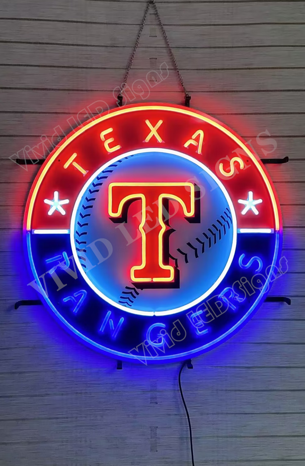 Queen Sense 24"x24" For Texas's Sports League Rangers LED Sign Light ...