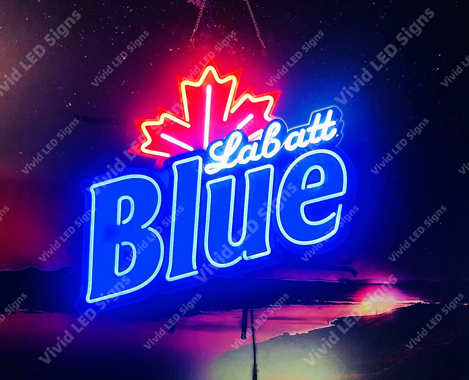 Queen Sense 24"x24" Labatt Blues Beer LED Sign Light Neon Signs With ...