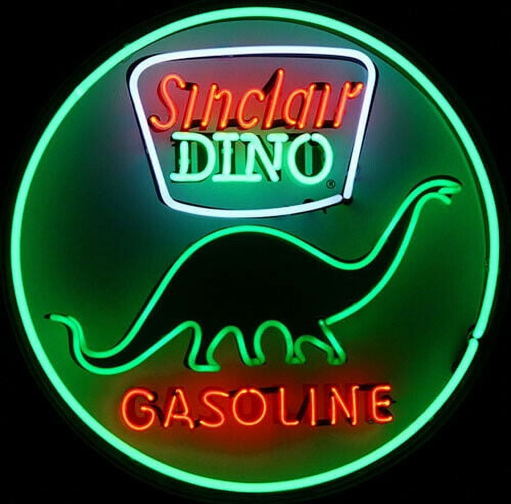 Queen Sense 24"x24" Sinclair Dino Gasoline Neon Sign HD Vivid Printing ...