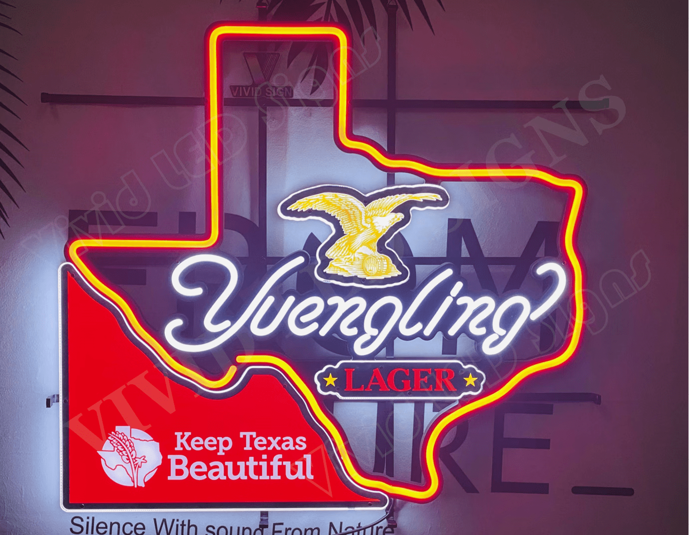 Queen Sense 27"x25" Yuenglings Lager Eagle Keep Texas Beautiful LED ...