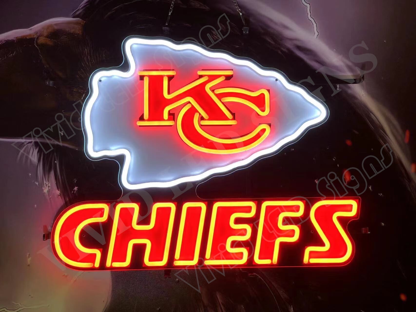 Queen Sense 32"x24" Custom Kansas Citys Sports League Chiefs LED Sign ...