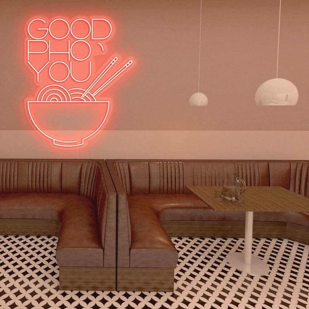 Queen Sense 32"x27" Good Pho You Noodle LED Sign Light Wall Decor Party ...