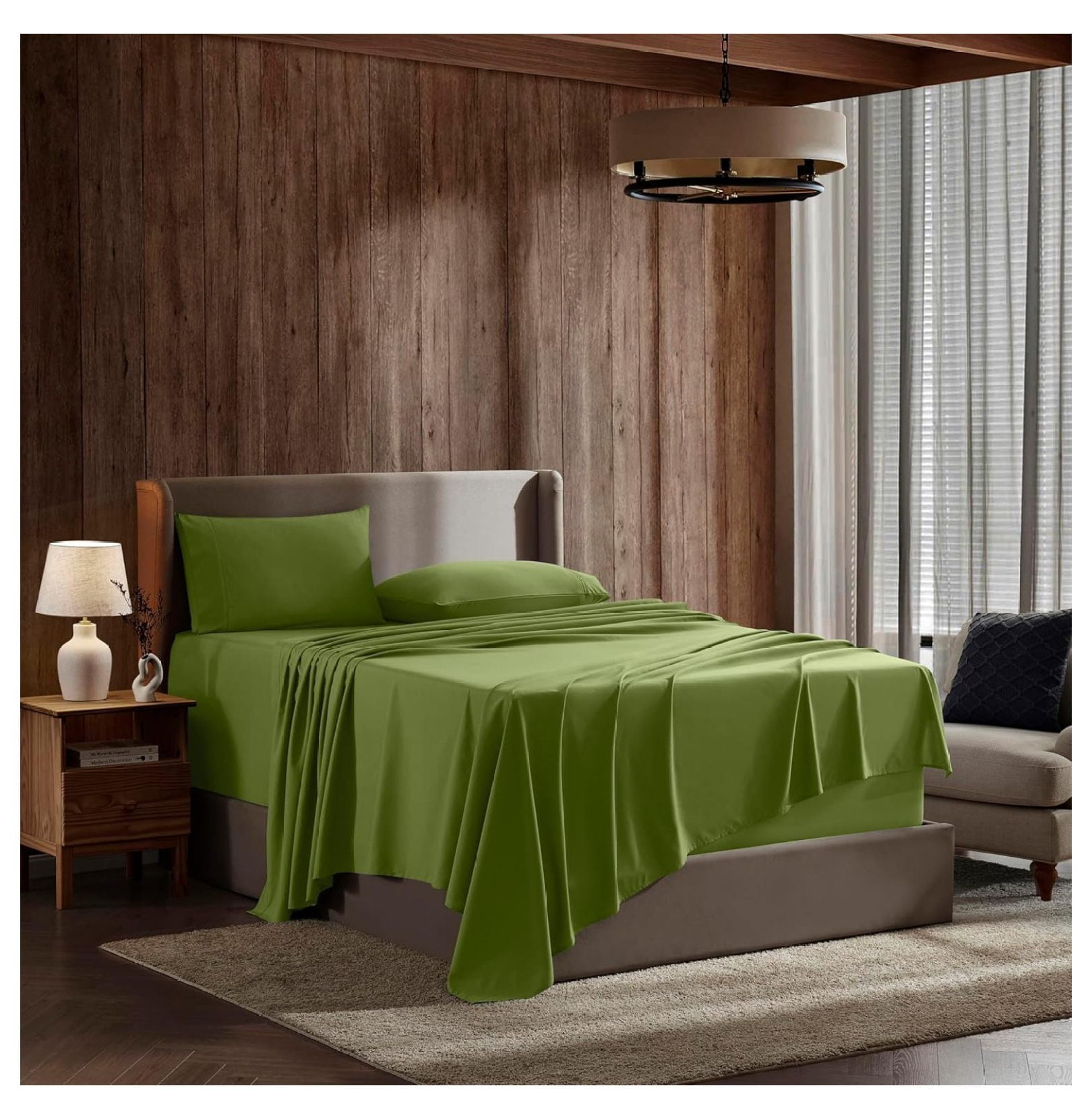 Queen Sheet Set - 4 Piece Bed Sheets for Queen Size Bed, Deep Pocket ...